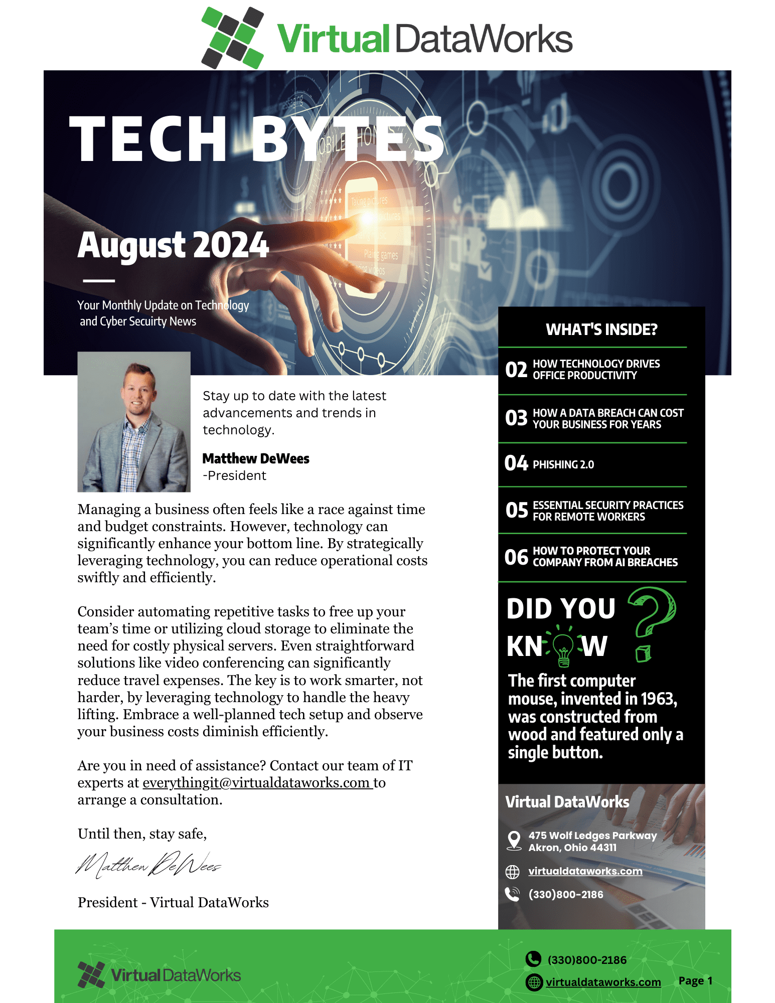 August Tech Bytes Newsletter - Northeast Ohio IT Support | IT ...