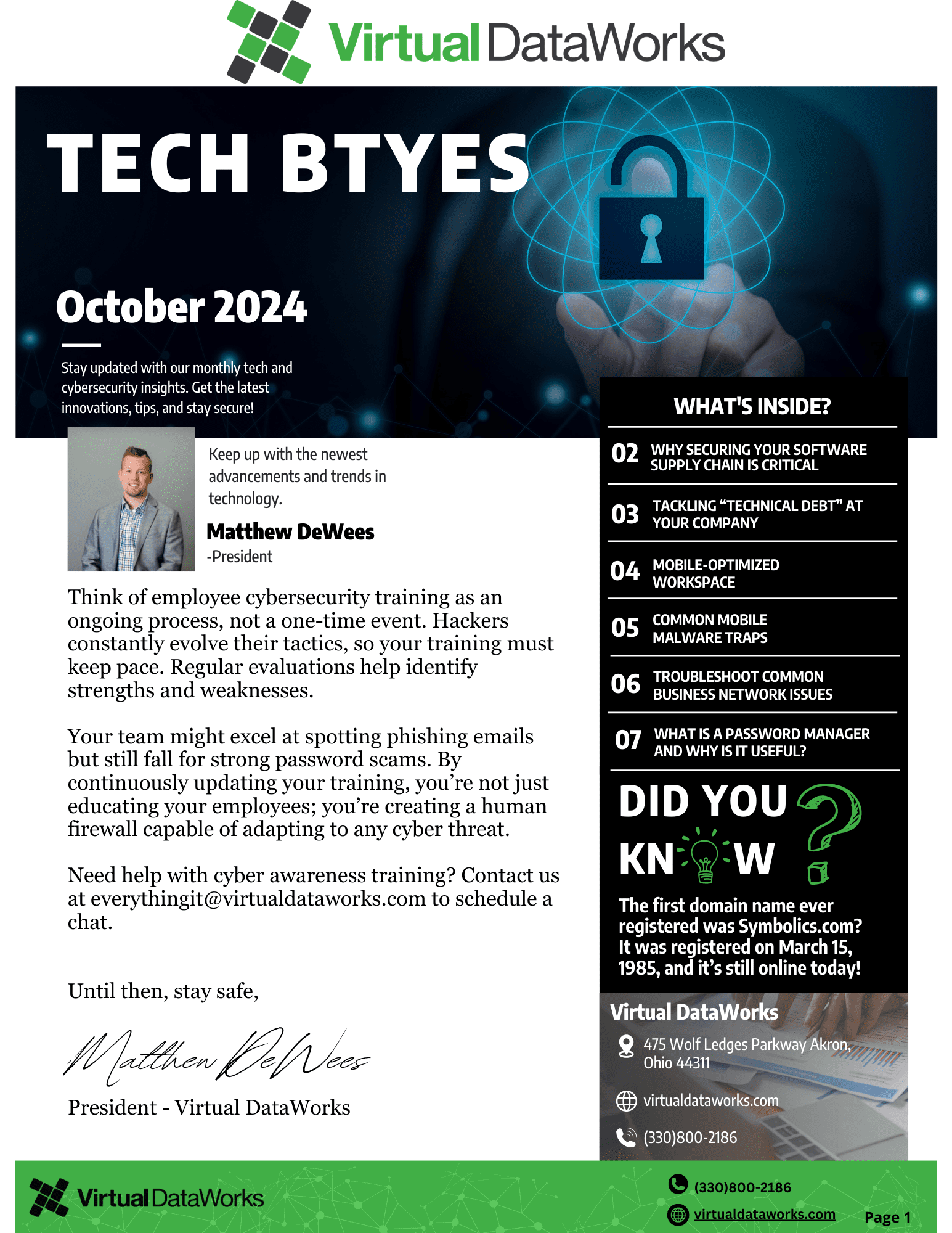October Tech Bytes Newsletter - Northeast Ohio IT Support | IT ...