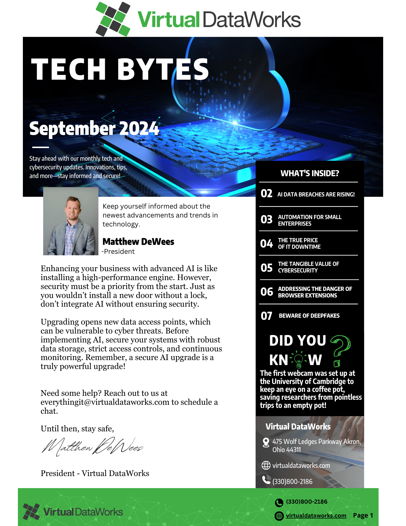 September Tech Bytes Newsletter - Northeast Ohio IT Support | IT ...