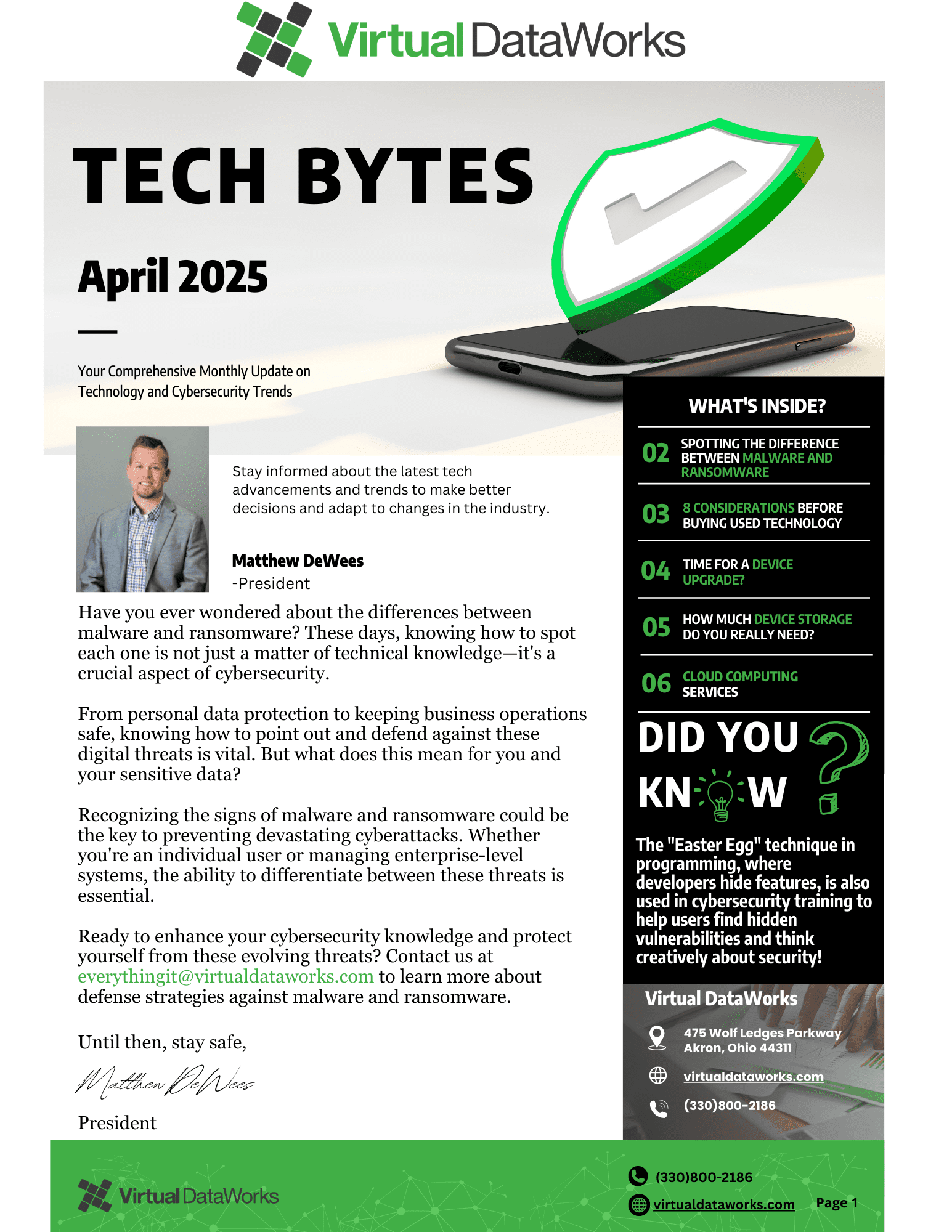 April Tech Bytes Newsletter - Northeast Ohio IT Support | IT Consultant ...
